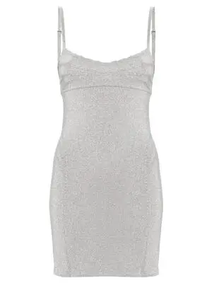 Jacquemus Fiesta Lurex Minidress - Silver