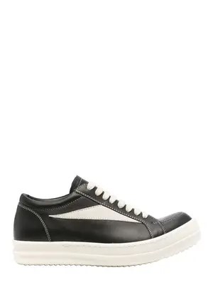 Rick Owens Lace-up Leather Sneakers - Black