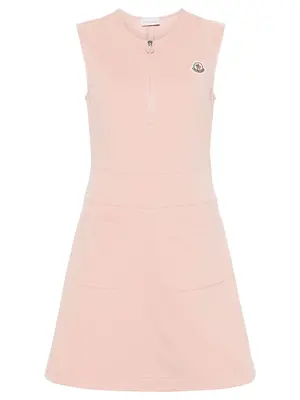 Moncler Logo Appliqué Mini Dress - Pink
