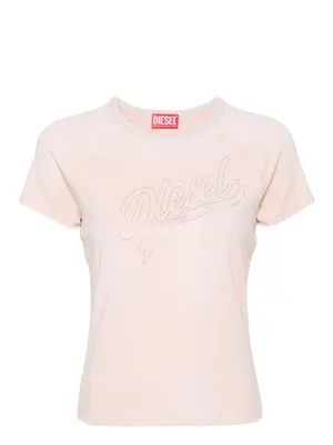 DIESEL T-vincie Rhinestone-embellished T-shirt - Pink