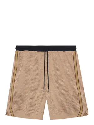 John Elliott Stripe-detail Mesh Shorts - Brown
