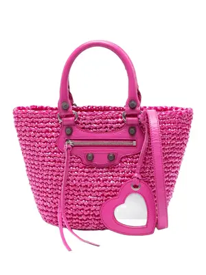Balenciaga Small Le Cagole Panier Tote Bag - Pink