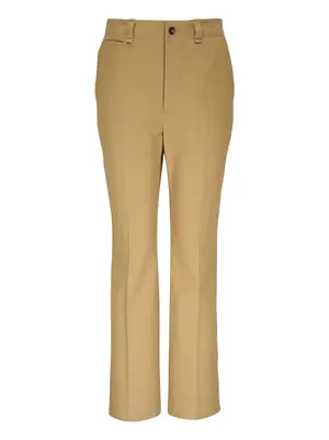 Saint Laurent Straight-leg Cotton Trousers - Neutrals