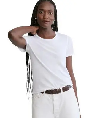Jenni Kayne Cotton Slim T-shirt - White