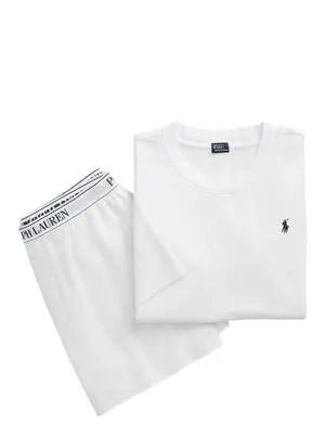 Polo Ralph Lauren Club Terry 2-piece T-shirt & Shorts Set - White Cloud