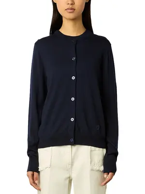 Gerard Darel Lyane Round Neck Cardigan - Navy