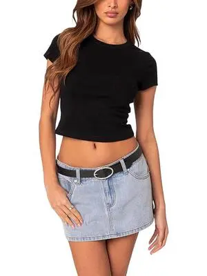 EDIKTED Better Basics Cropped Tee - Black