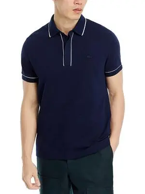 Lacoste Tipped Short Sleeve Polo Shirt - Navy