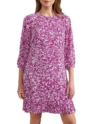 HOBBS LONDON Liana Printed Shift Dress - Purple Multi