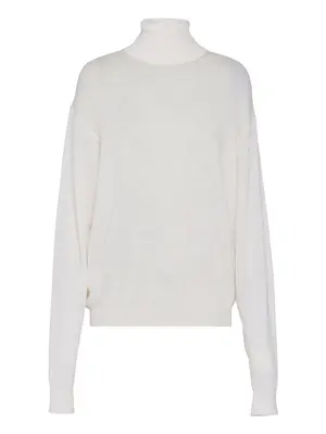 Prada Cashmere Roll-neck Jumper - White