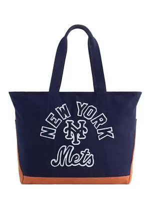 Aimé Leon Dore X New York Mets Canvas Tote Bag - Navy Blue/orange