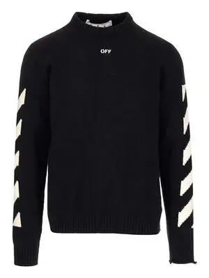 Off-White Diagonal Crewneck Sweatshirt - Black/white