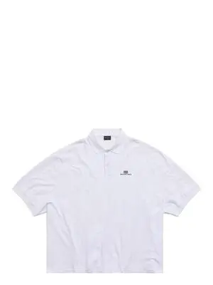 Balenciaga Bb Classic Polo Shirt Oversized For - White