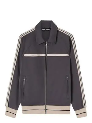 Palm Angels Mini Tape Track Jacket - Dark Grey/off White
