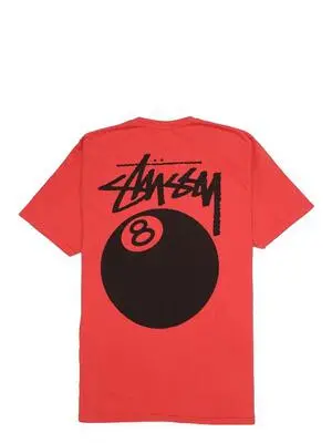 StÜssy 8 Ball Pigment Dyed Tee Shirt - Guava