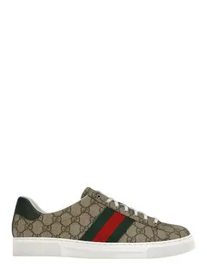 Gucci Ace Web Sneakers - Beige/ebony
