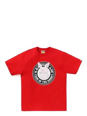 A BATHING APE Year Of The Rabbit Ape Head Tee Shirt - Red
