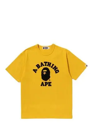 A BATHING APE College Heavy Weight Tee Shirt - Yellow