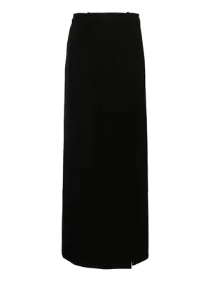 Balenciaga Slit Tailored Maxi Skirt - Black