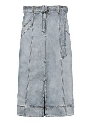 Aje Denim Midi Skirt - Blue