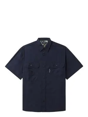 Comme Des Garçons Logo-tag Short-sleeve Shirt - Blue