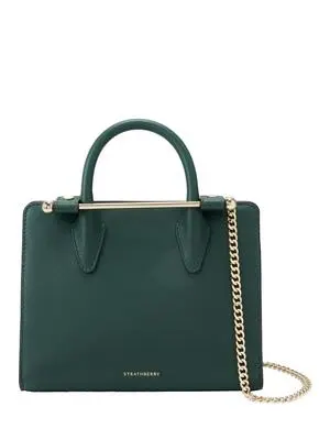 Strathberry The Nano Leather Tote Bag Green