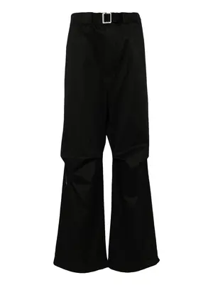 DARKPARK Belted Cropped Trousers - Black