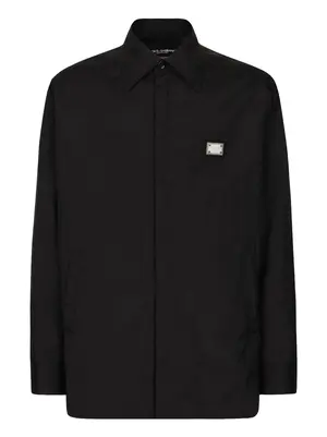 Dolce & Gabbana Logo-plaque Shirt Jacket - Black