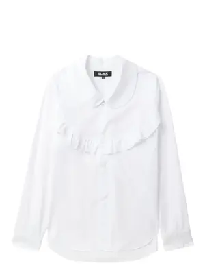 BLACK COMME DES GARÇONS Ruffle-trimmed Shirt - White