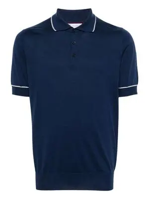 BRUNELLO CUCINELLI Striped-trim Polo Shirt