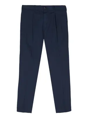 DELL'OGLIO Mid-rise Tapered Chinos - Blue