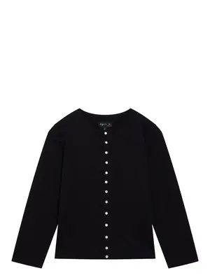 AGNÈS B. Le Petit Snap Cardigan - Black