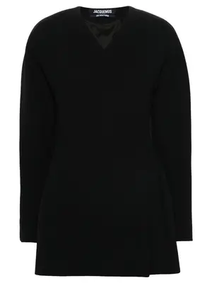 Jacquemus La Oval Robe Mini Dress - Black