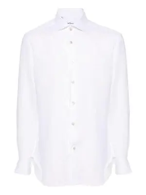 Kiton Poplin Linen Shirt - White
