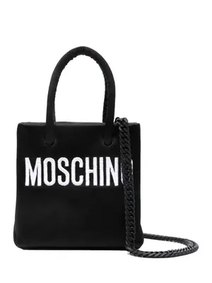 Moschino Logo-embroidered Mini Bag - Black