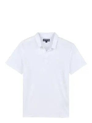 Vilebrequin Pyramid Linen Polo Shirt - White