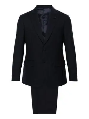 LARDINI Single-breasted Wool Suit - Blue