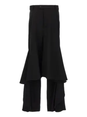 Balenciaga Deconstructed Midi Skirt - Black