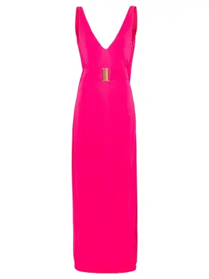 Pinko Cabreo V-neck Maxi Dress - Pink