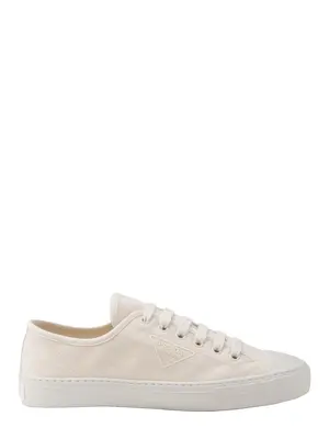 Prada Triangle-logo Lace-up Sneakers - White