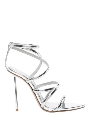 LE SILLA Bella 120mm Metallic Sandals - Silver
