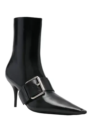 Balenciaga Knife Belt 80mm Ankle Boots - Black