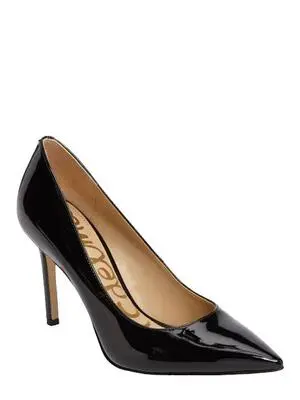 Sam Edelman Sam Edelman Hazel Pointed Toe Pump Black Patent Leather
