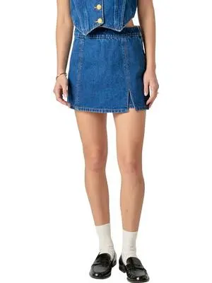 English Factory Denim Mini Skort - Dark Denim