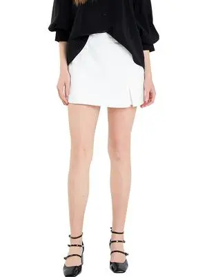 English Factory Denim Mini Skort - White