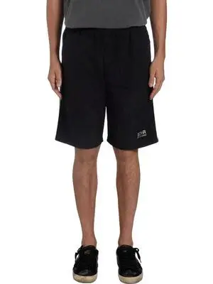 GOLDEN GOOSE Star Logo Shorts - Black/silver