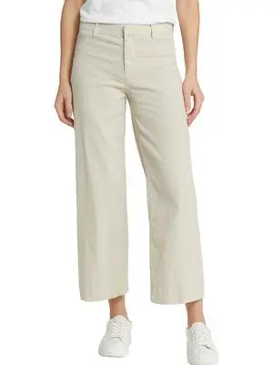 Frank & Eileen Wexford Wide Leg Cropped Pants - Cement