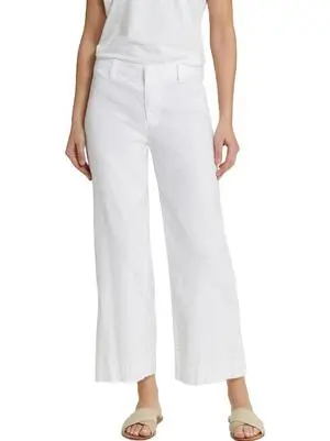 Frank & Eileen Wexford Wide Leg Cropped Pants - White Pref