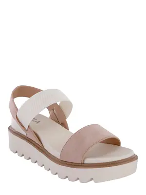 Mia MIA Jene Platform Wedge Sandal Blush