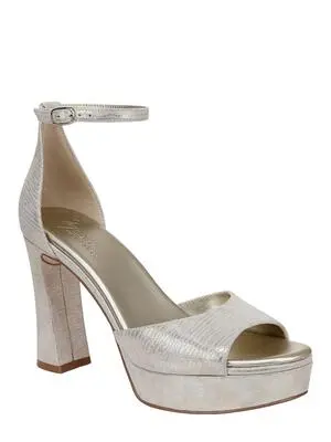 27 EDIT NATURALIZER Delphie Platform Sandals - Warm Silver